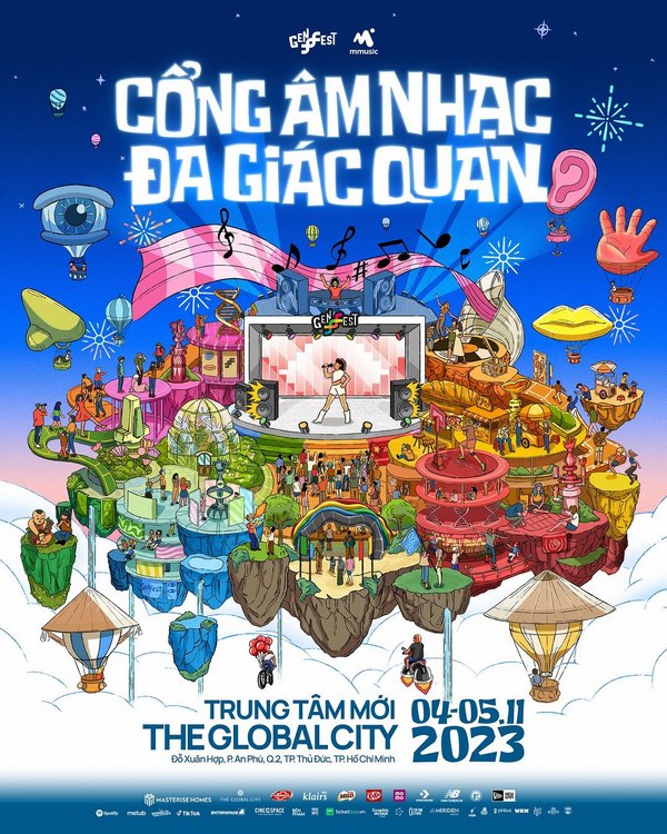 Giám đốc Sáng tạo Ben Phạm tung poster độc lạ của Cổng Âm Nhạc Đa Giác ...